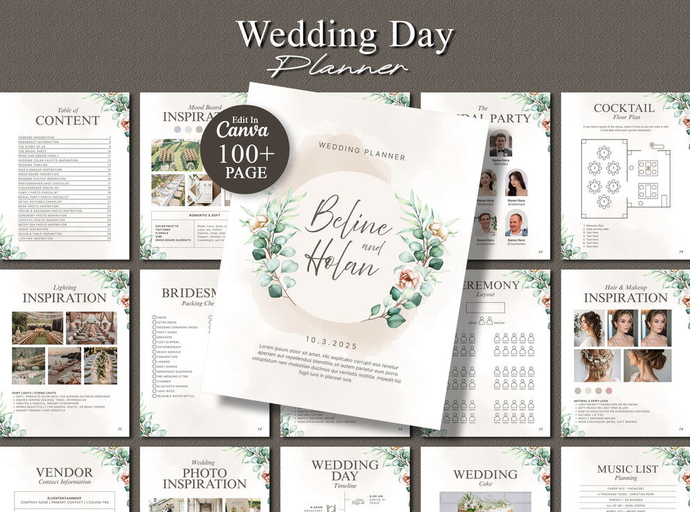 Ultimate Wedding Planner | Printable & Digital Checklist, Timeline, It ...